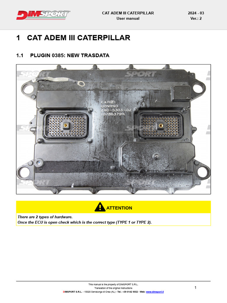 ECUTools Vietnam Pinout Dimsport Open Mode Caterpillar Adem III ...