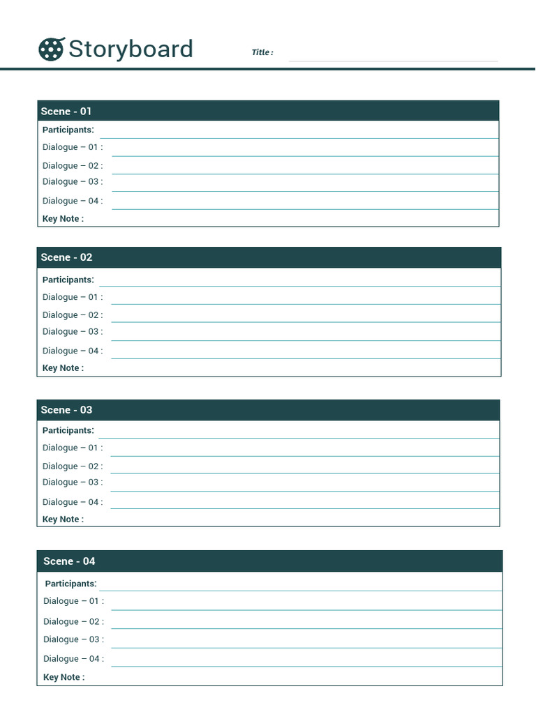 Simple Storyboard Template | PDF