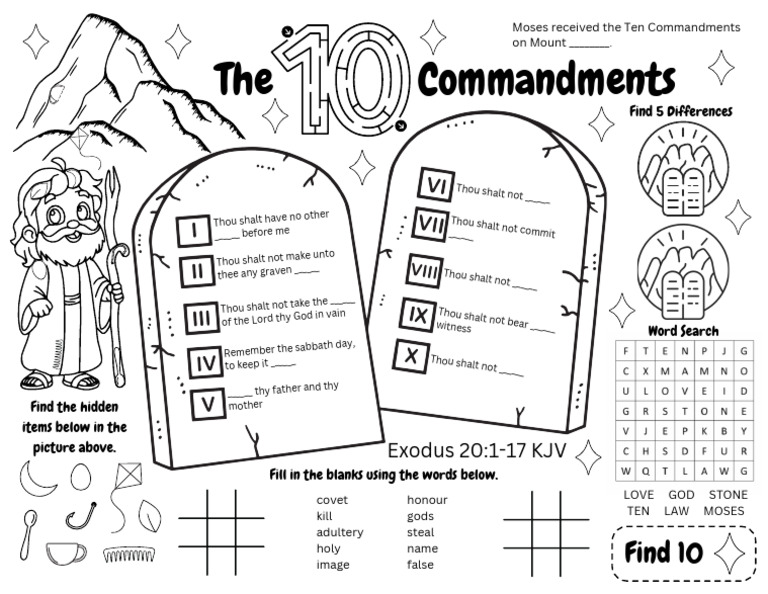 The Ten Commandments | PDF | Ten Commandments | Book Of Exodus