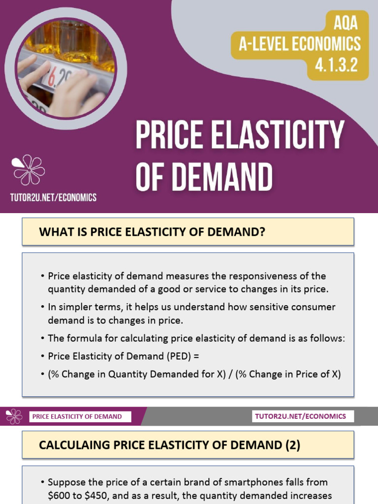 Understanding Price Elasticity of Demand | PDF | Elasticity (Economics ...