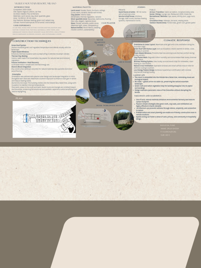 Srija Ghosh - Vigilius Mountain Resort Case Study | PDF | Building ...