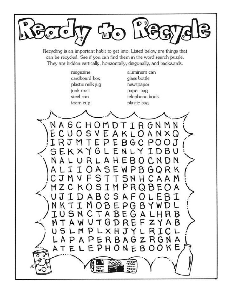 Ready To Recycle Word Search | PDF