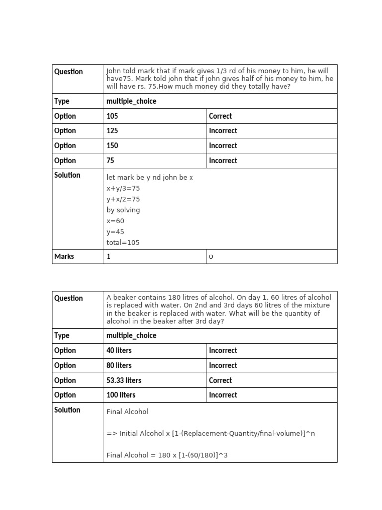 Decimal Fractions Quiz 5 | PDF | Multiple Choice | Arithmetic