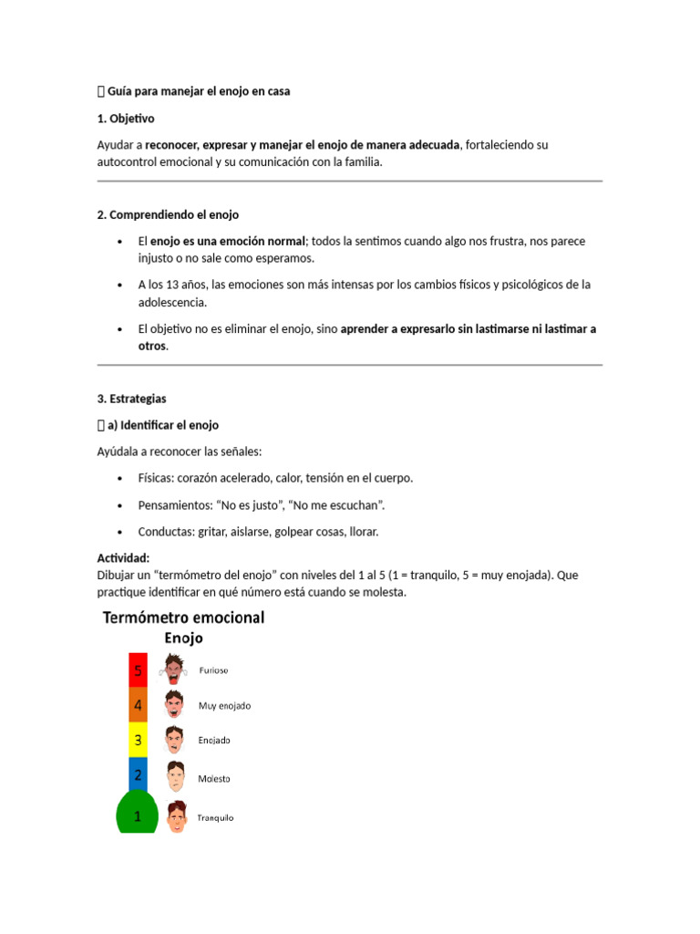 Guía para Manejar El Enojo en Casa | PDF | Ira | Las emociones