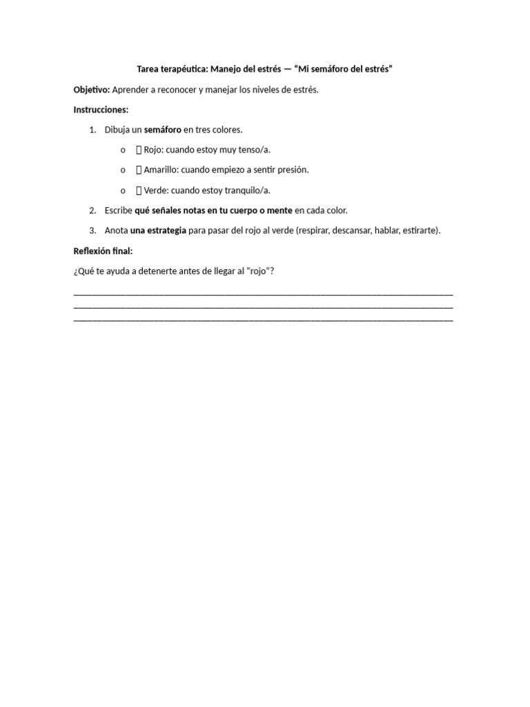 Manejo Del Estrés | PDF