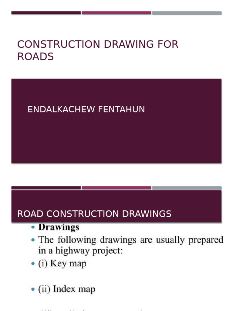 Road Construction Drawing Overview | PDF | Road Surface | Road