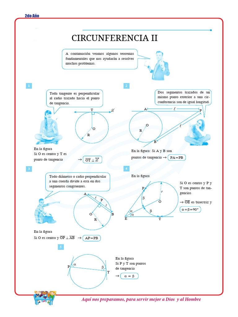 3) Geometr-A Circunferencia II | PDF | Tangente | Matemática Elemental