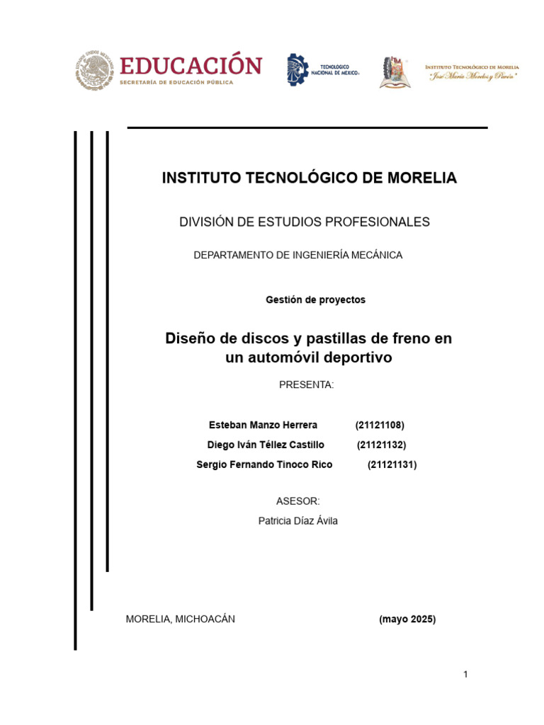 Diseño de Discos y Pastillas Proyecto Final | PDF | Calidad (comercial ...