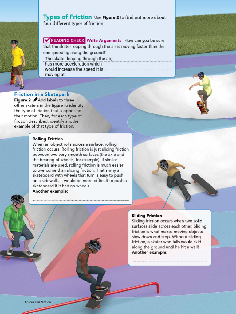 Types of Friction Worksheet | PDF | Friction | Force