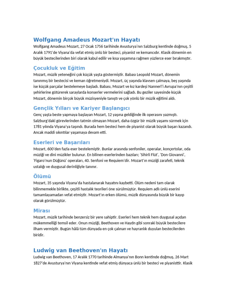 Wolfgang Amadeus Mozart | PDF