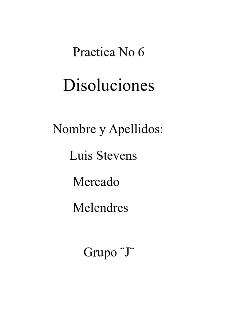 Practica No 6 Luis Stevens Mercado Melendres Grupo J | PDF ...