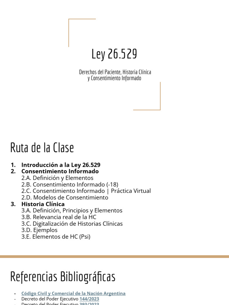 Resumen de la Ley 26.529 | PDF | Consentimiento informado | Historial médico