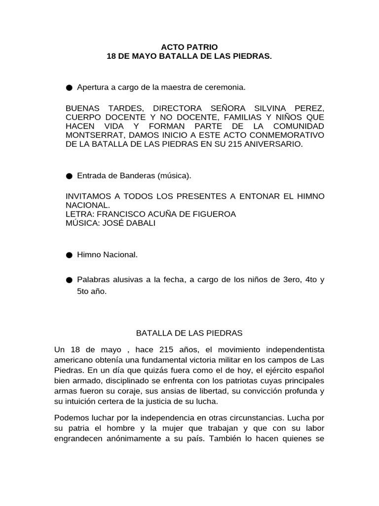 Batalla de Las Piedras 2025 | PDF