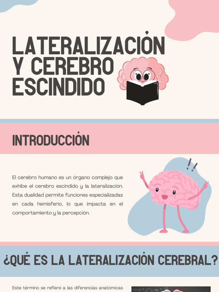 Lateralización y Cerebro Escindido | PDF | Hemisferio cerebral | Cerebro