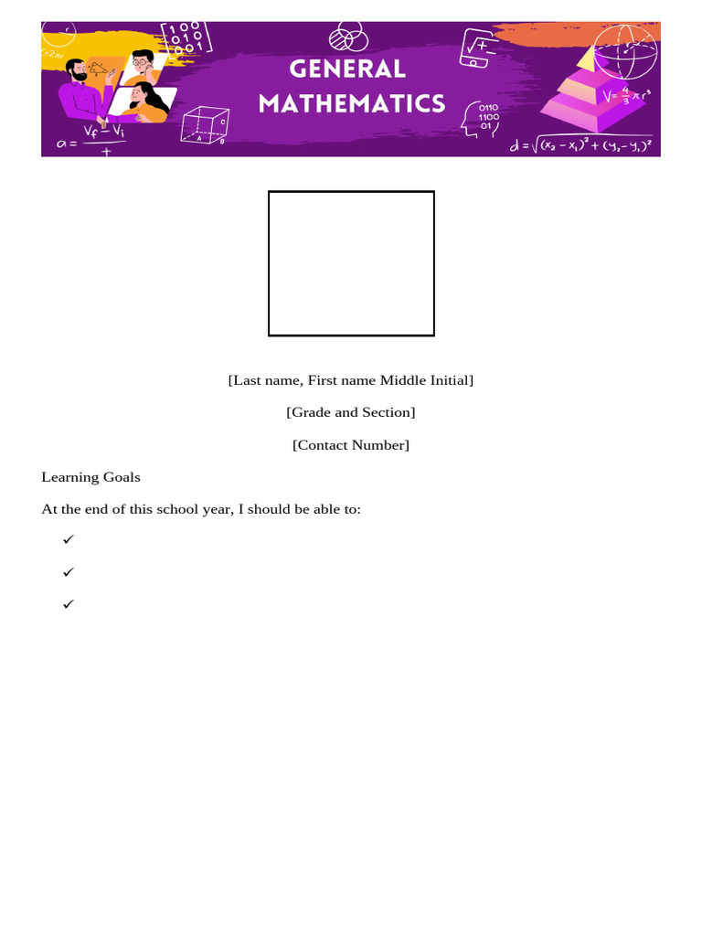 General Mathematics Profile and Reflection For Portfolio | PDF ...