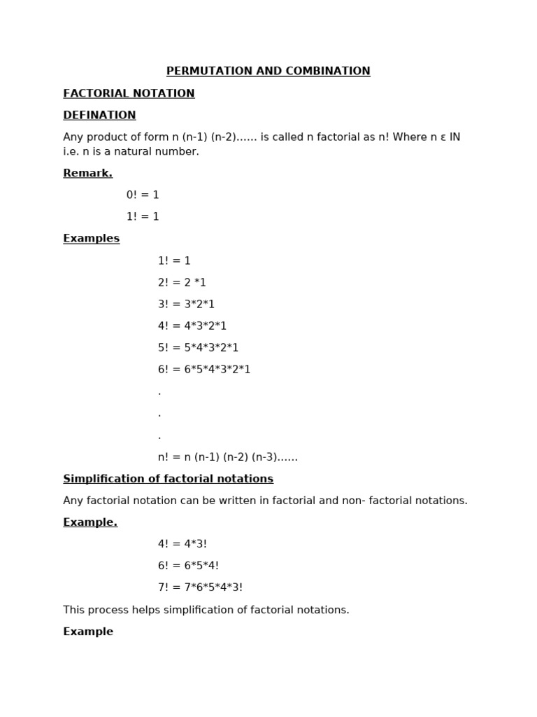 Permutation and Combination - 1 | PDF | Combinatorics | Abstract Algebra