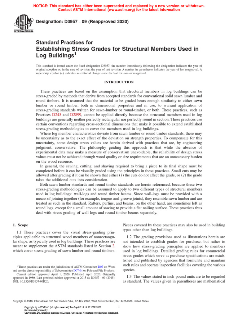 Establishing Stress Grades For Structural Members Used in Log Buildings ...