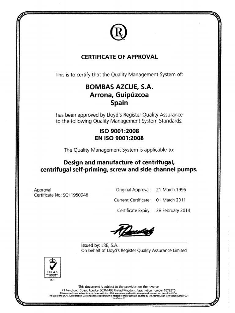 01-Certificat D'approbation C | PDF
