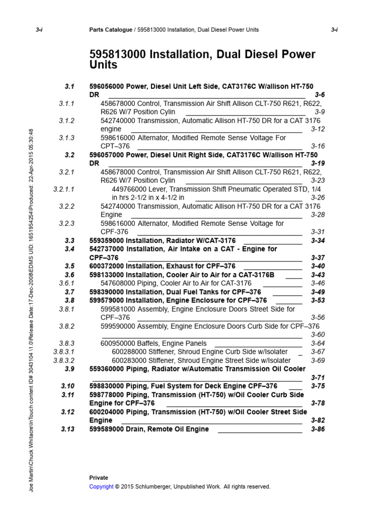 03 3 595813000 Installation Dual Diesel Power Units | PDF | Screw ...