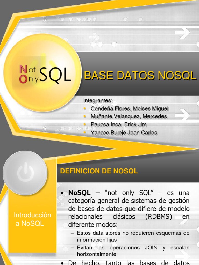 Base Datos Nosql | NoSQL | Recuperación de información