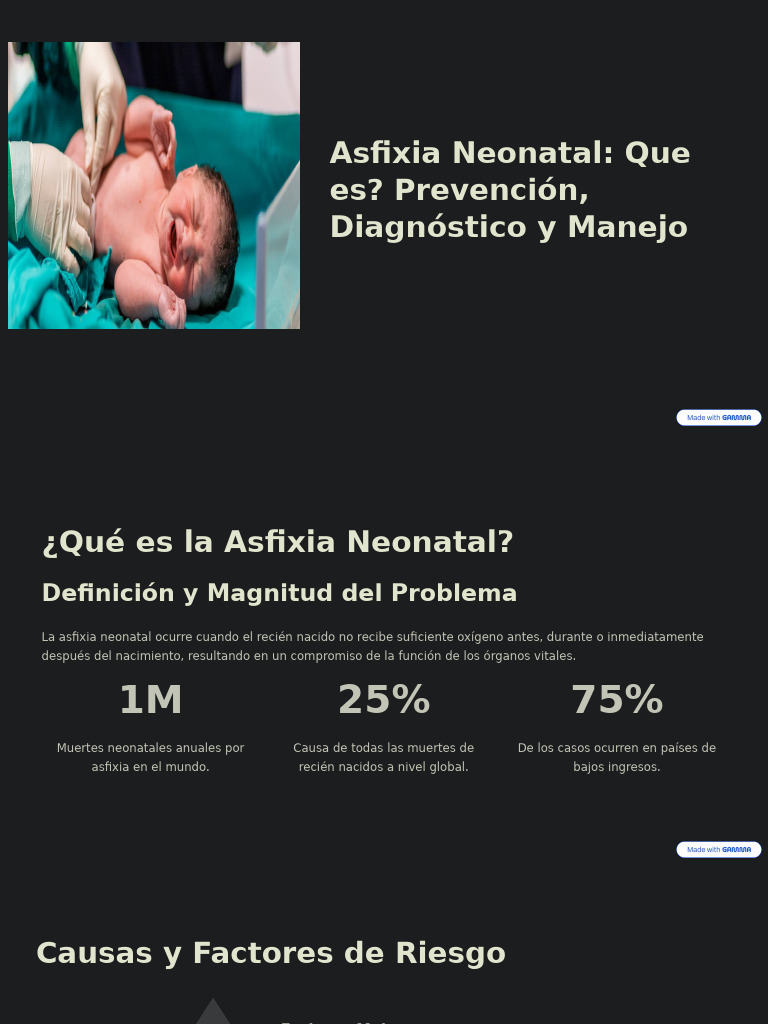 Asfixia Neonatal: Prevención y Manejo | PDF | Reanimación ...