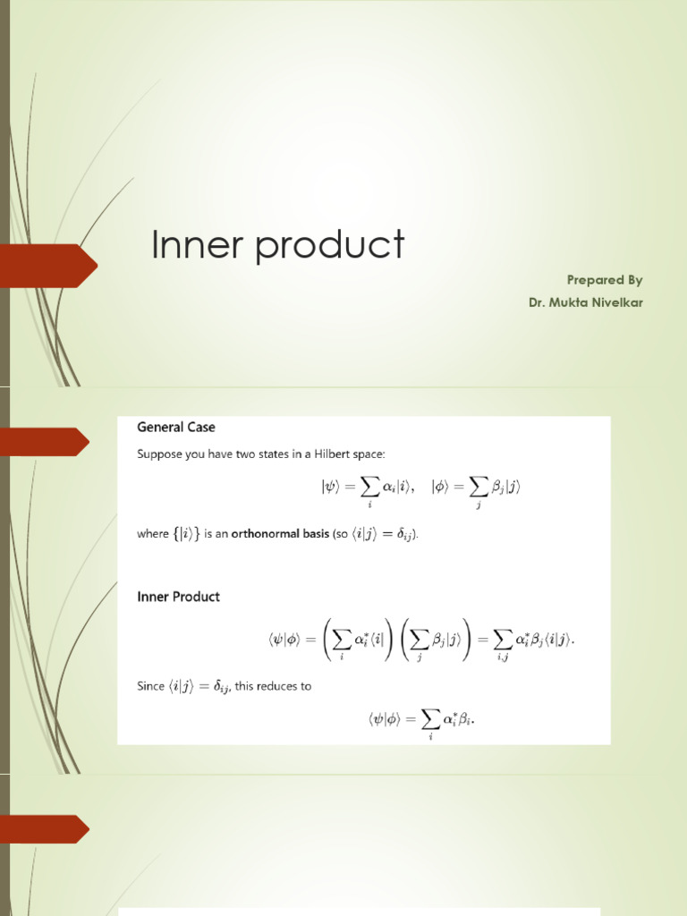 Module 2 - Inner Product | PDF