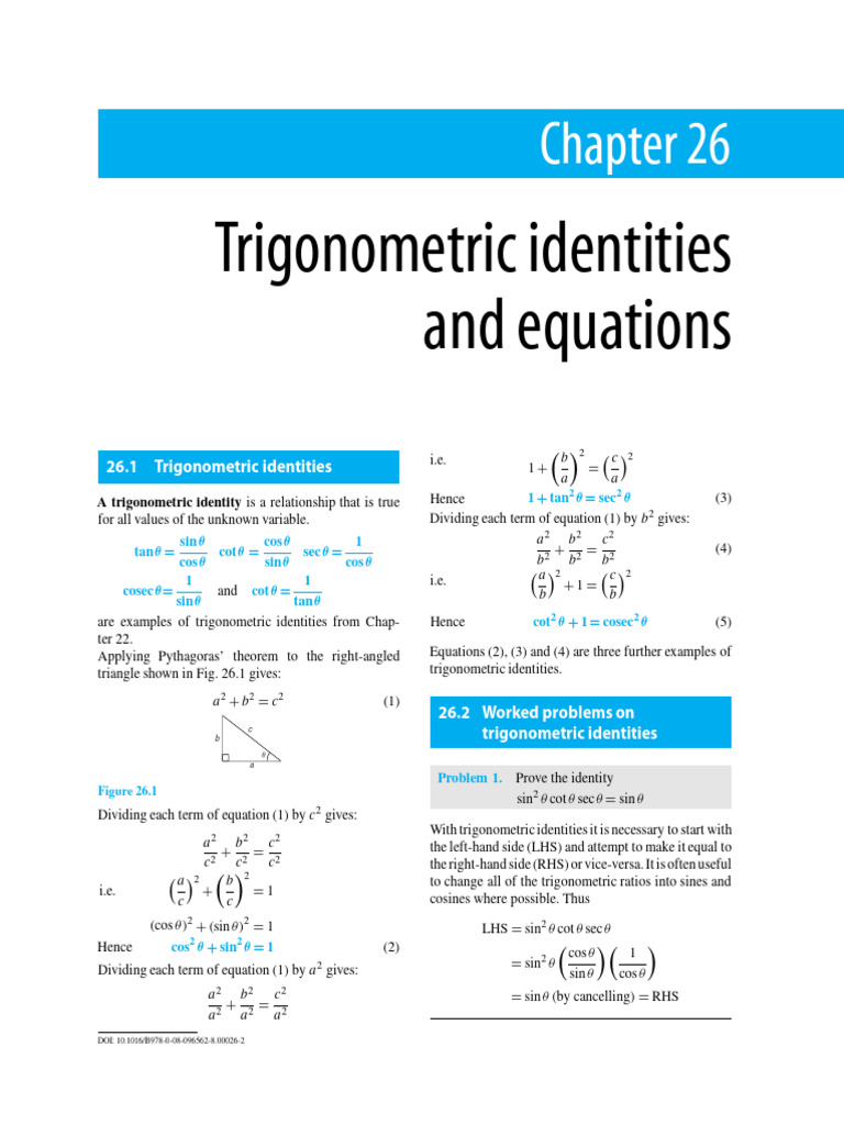 Trigonometry Identities Note | PDF | Trigonometric Functions | Trigonometry