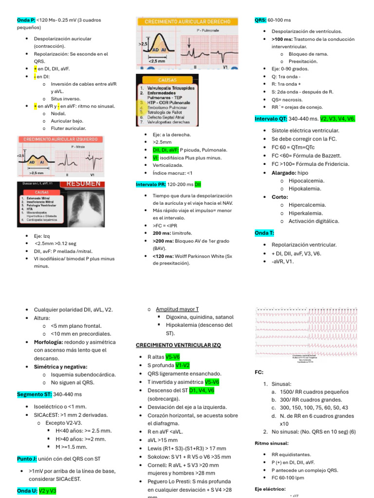 Interpretación del Electrocardiograma Patológico | PDF | Angiología ...
