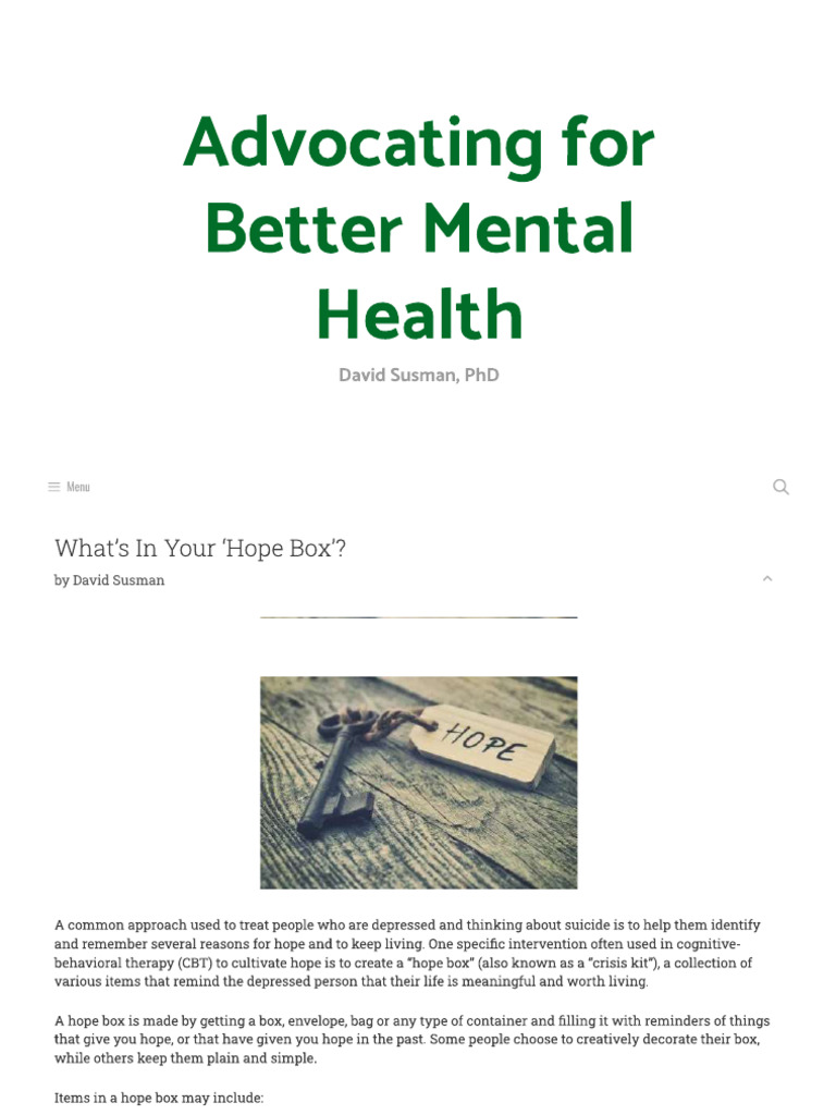 Hope Box | PDF