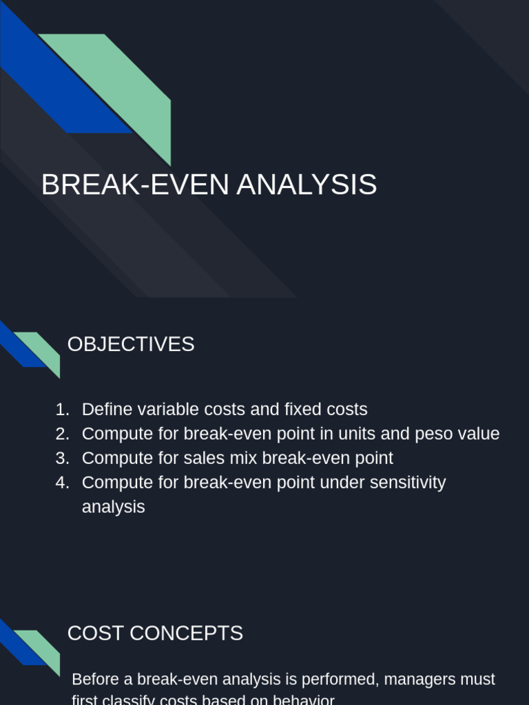 5 Break Even Analysis | PDF | Business Economics | Economics