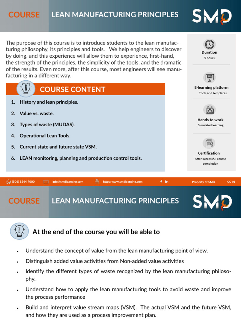 Lean Manufacturing Principles | PDF