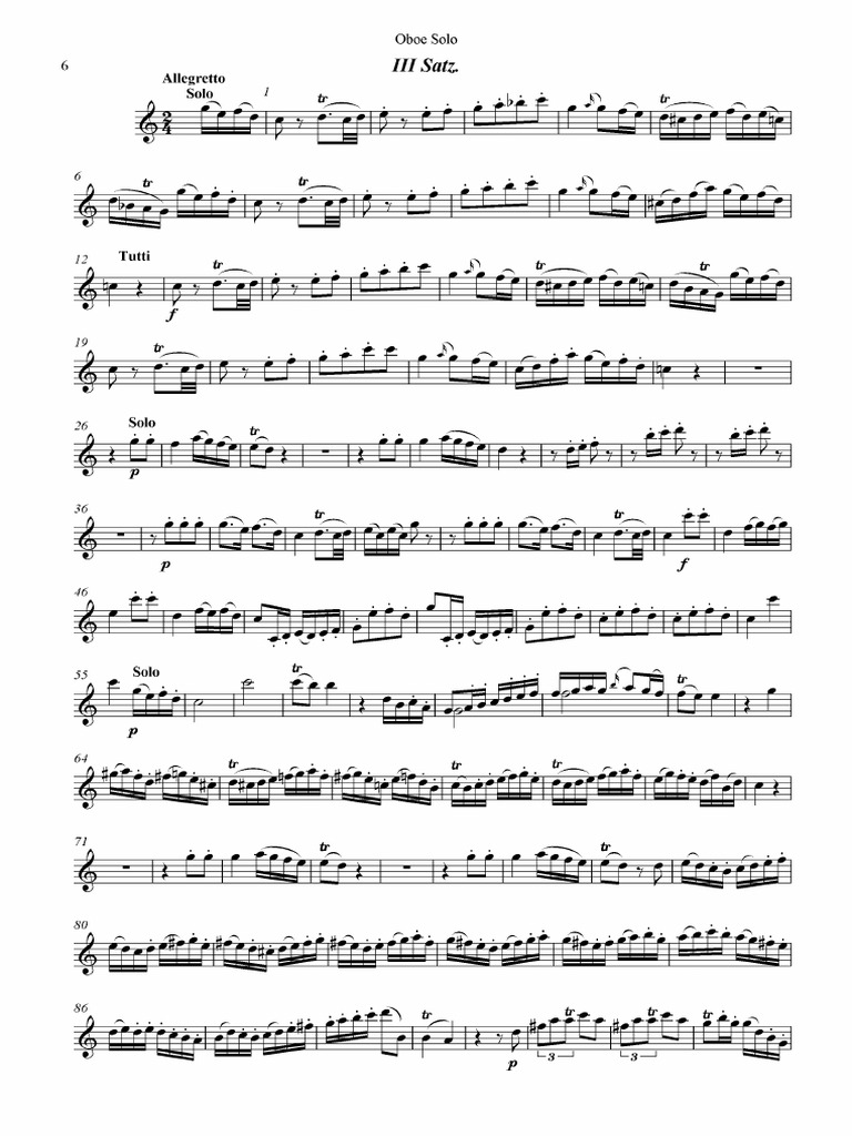 Oboe Solo Nº3-1 | PDF