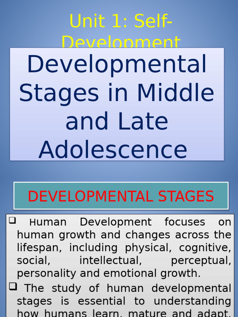 Developmental Stages | PDF | Developmental Psychology | Adolescence
