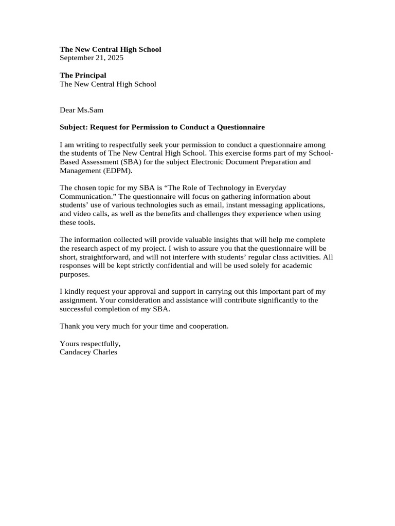 Questionnaire Request for EDPM SBA | PDF