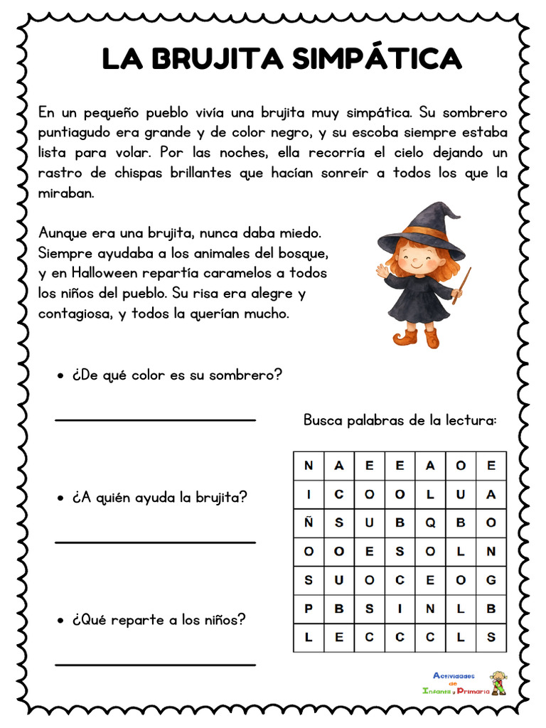 Lecturas de Halloween Con Sopa de Letras | PDF | Víspera de Todos los ...