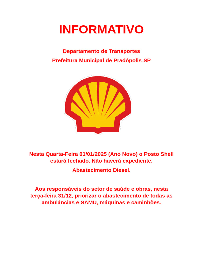 Informativo Natal Shell 2024 | PDF