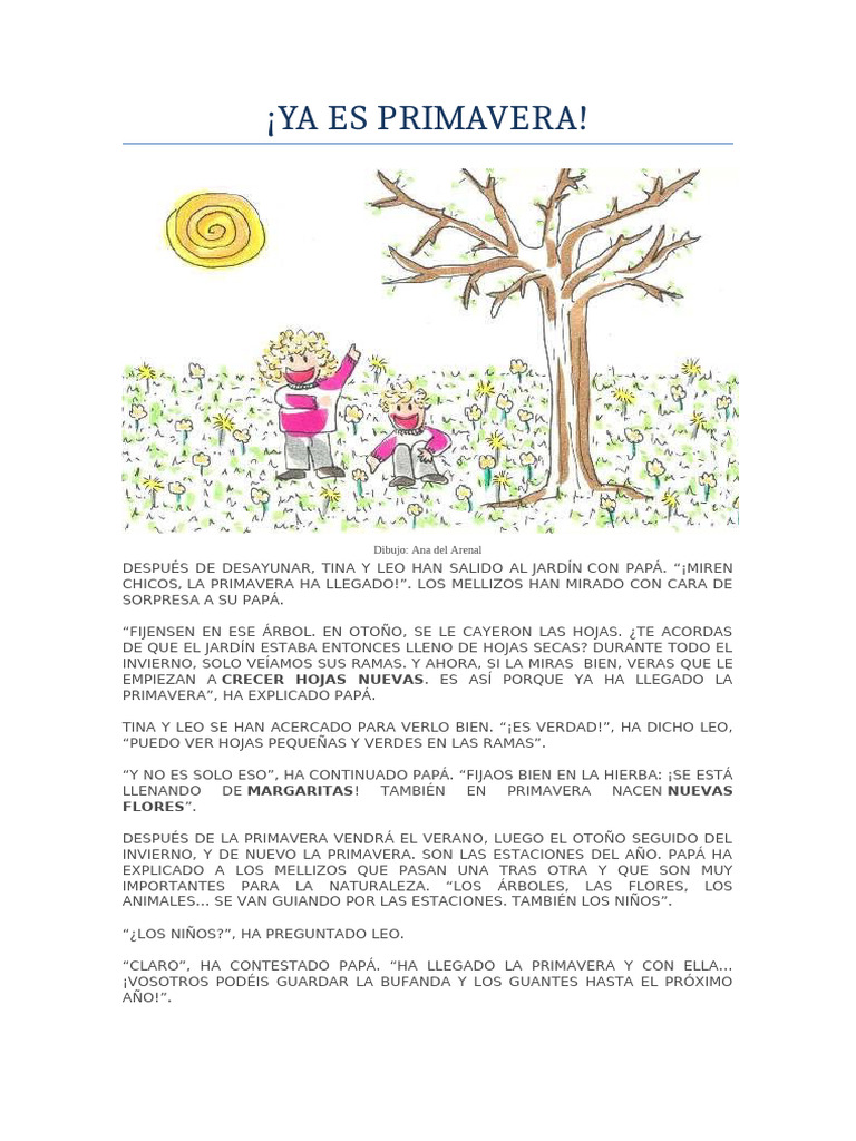 Cuento Ya Es Primavera | PDF