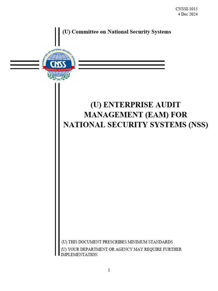 Cnss-1015 Final Clean Version | PDF | Computing | Computer Security