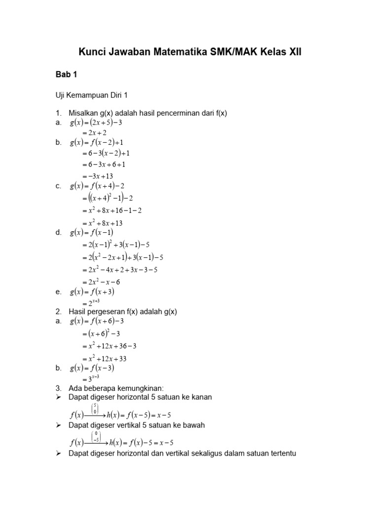 MATEMATIKA RUMP. TEKNOLOGI SMK - MAK KLS.12 - KM-Kunci Jawaban-Kunci Jawaban Buku Matematika ...