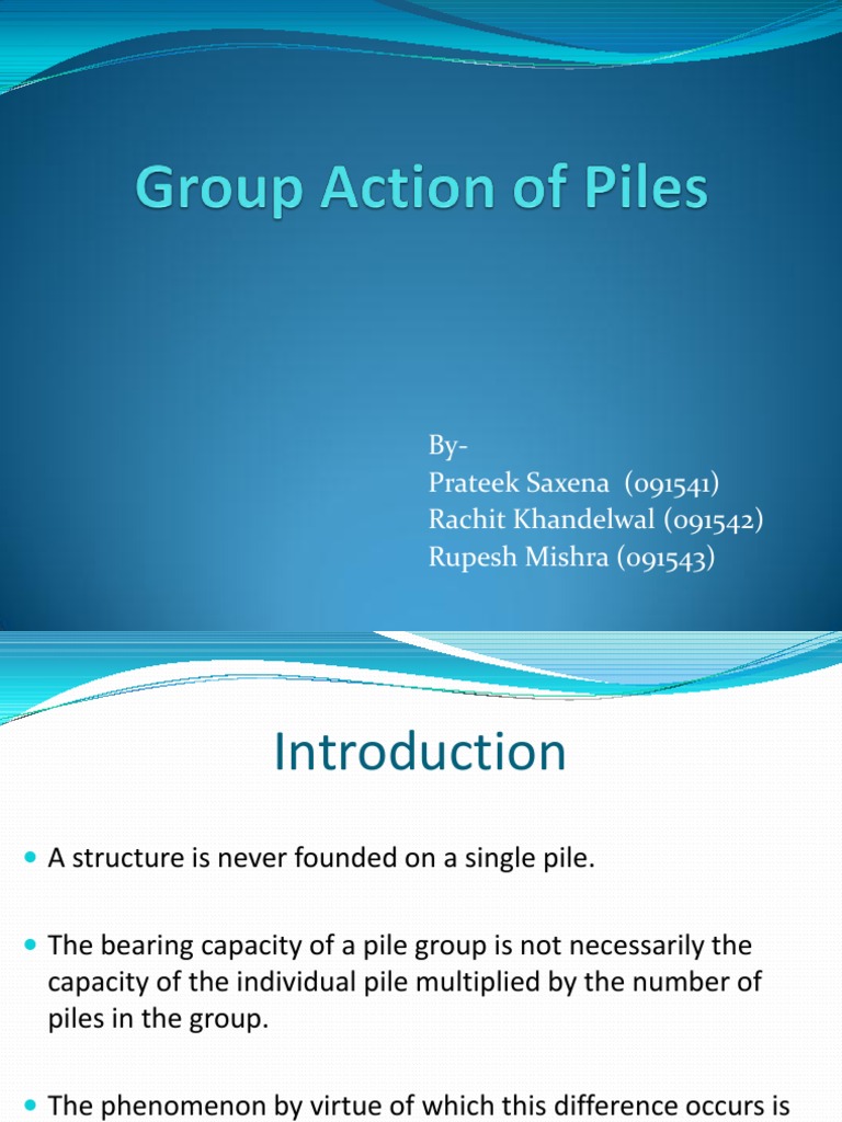 Group Action of Piles | PDF | Deep Foundation | Solid Mechanics