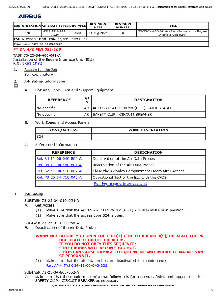 Installation of The Engine Interface Unit (EIU) | PDF | Civil Aircraft ...