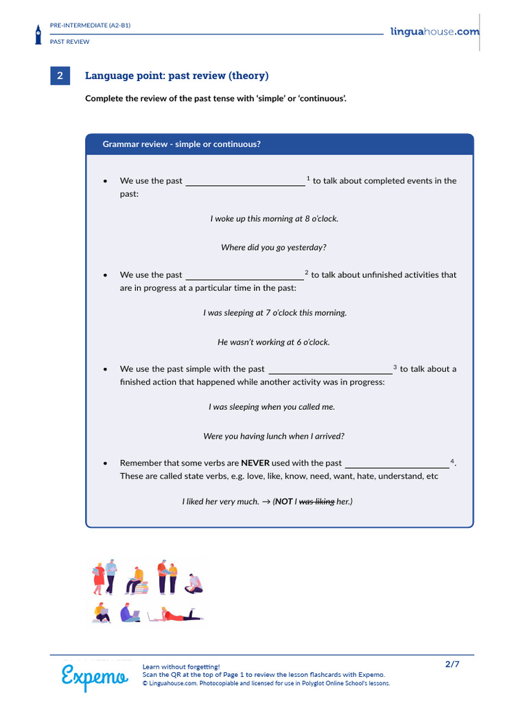 Past Review British English Student A2 B1 | PDF | Grammar | Syntax
