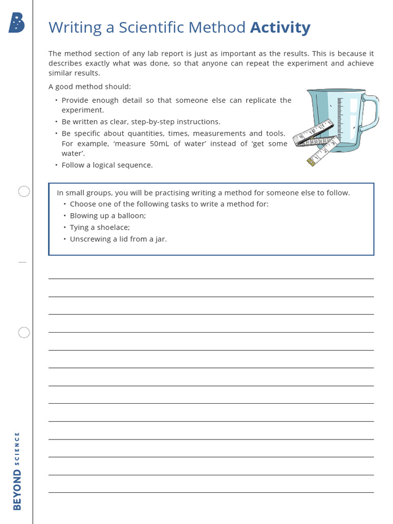 Writing Clear Scientific Methods | PDF