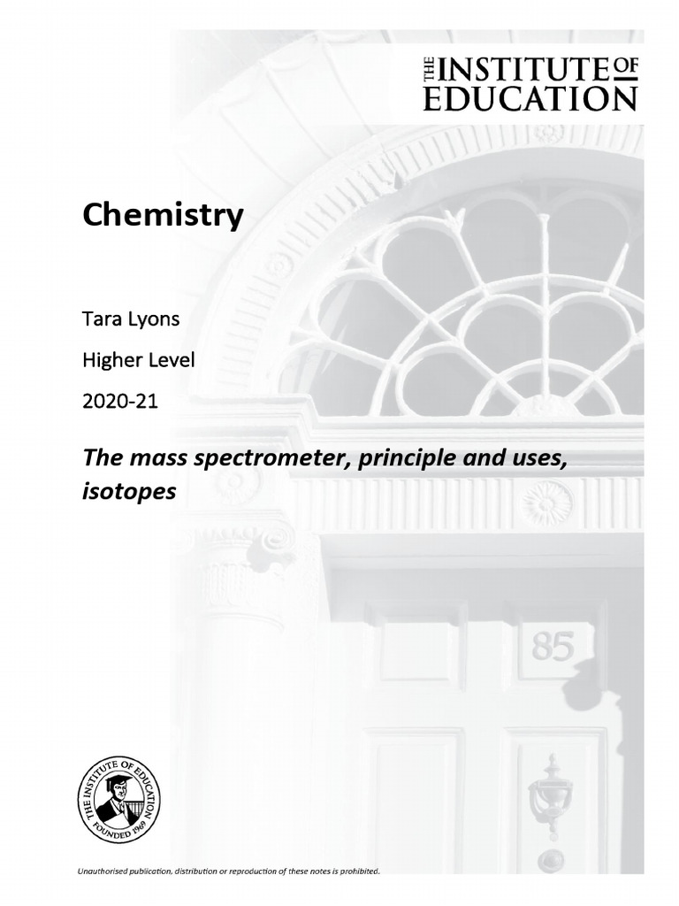 Chemistry LC Notes The-Mass-Spectrometer | PDF | Mass Spectrometry ...
