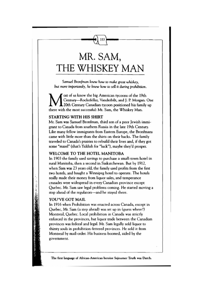 Mr. Sam Whisky Man | PDF