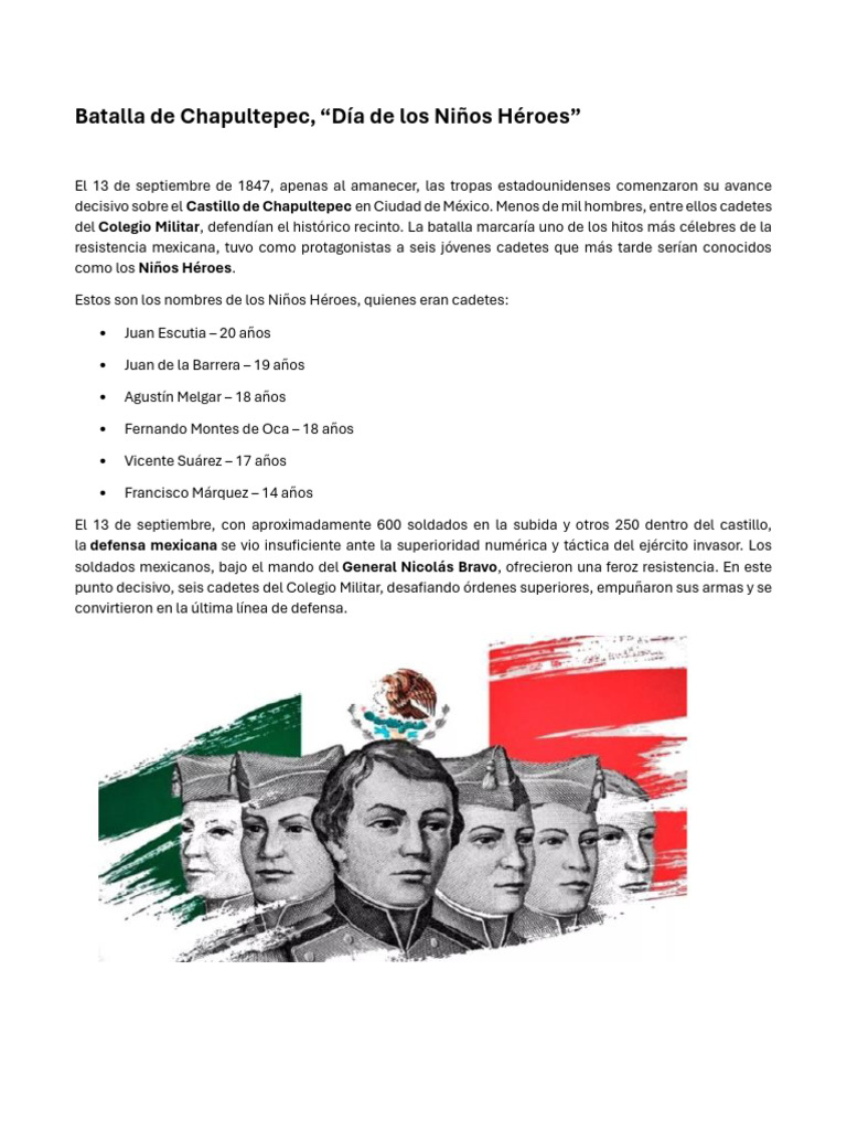 Batalla de Chapultepec | PDF