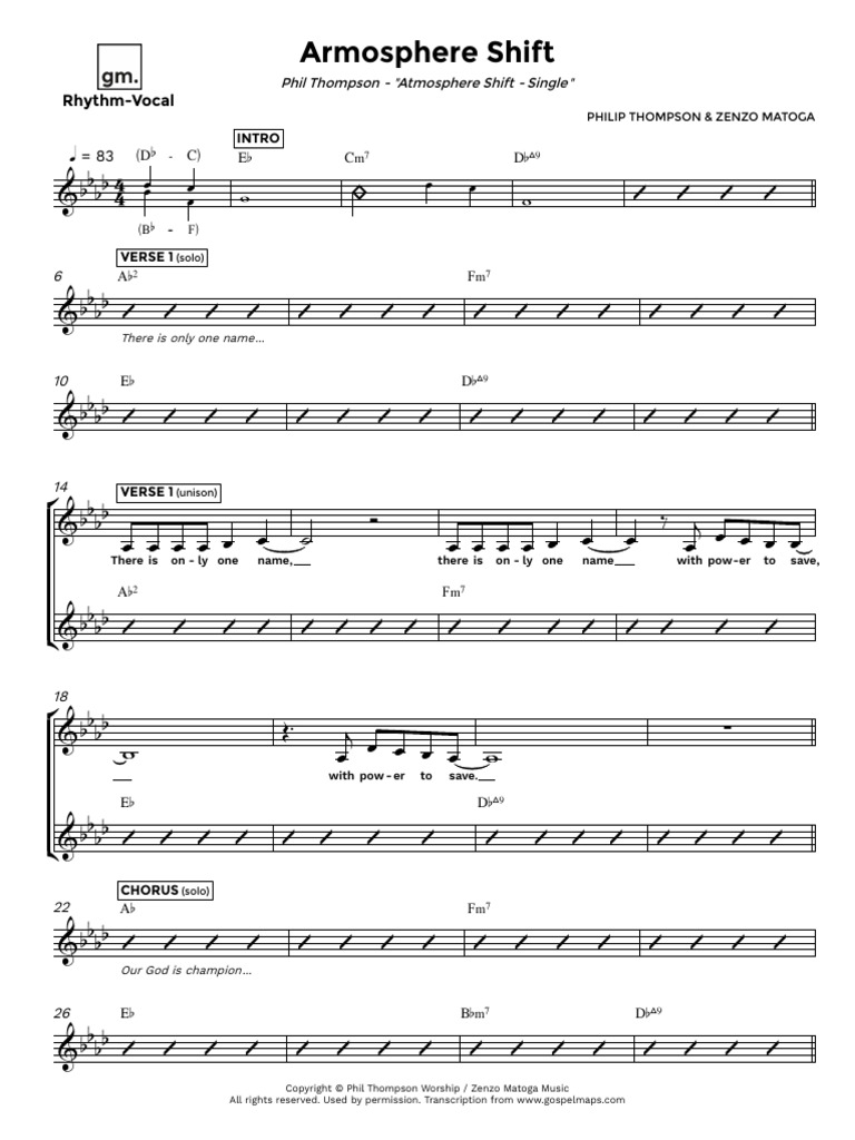 Atmosphere Shift Worship Lyrics | PDF