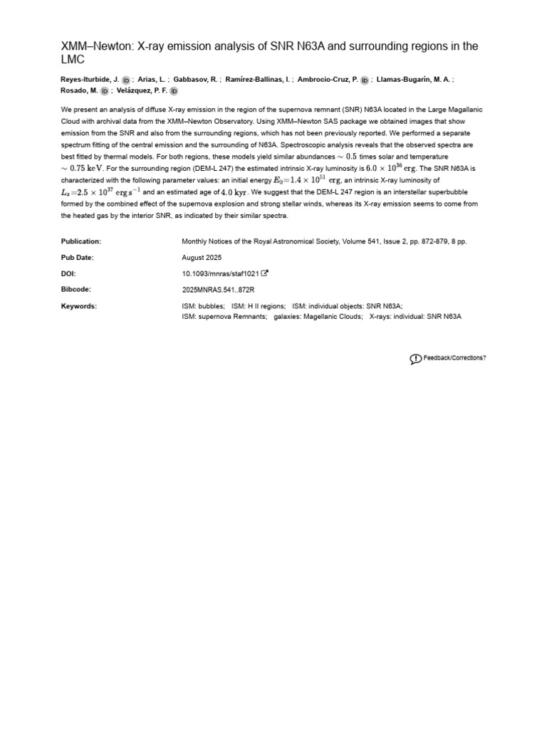 XMM-Newton - X-Ray Emission Analysis of SNR N63A and Surrounding ...