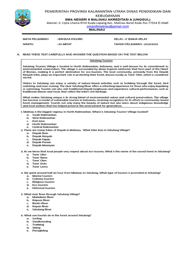 Eco-Tourism in Setulang and Semolon | PDF | Tourism | Indonesia