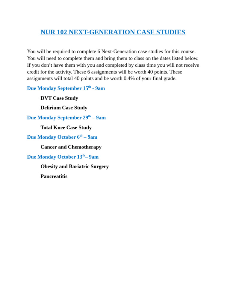 Nur 102 Next Gena | PDF